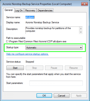 Acronis Nonstop Backup session error - Techyv.com